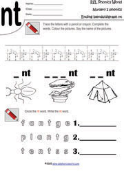Ending Blend Worksheets | ESL Phonics World