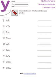 Y Ending Sound Worksheets | ESL Phonics World